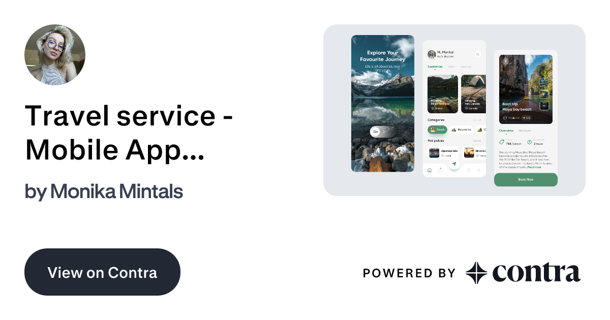 Travel service - Mobile App Design by Monika Mintals