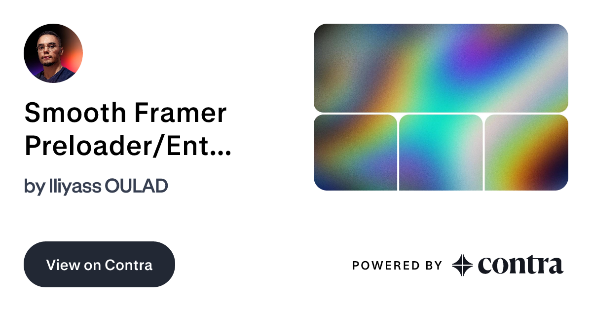 Framer "Preloader" Animation by Iliyass OULAD