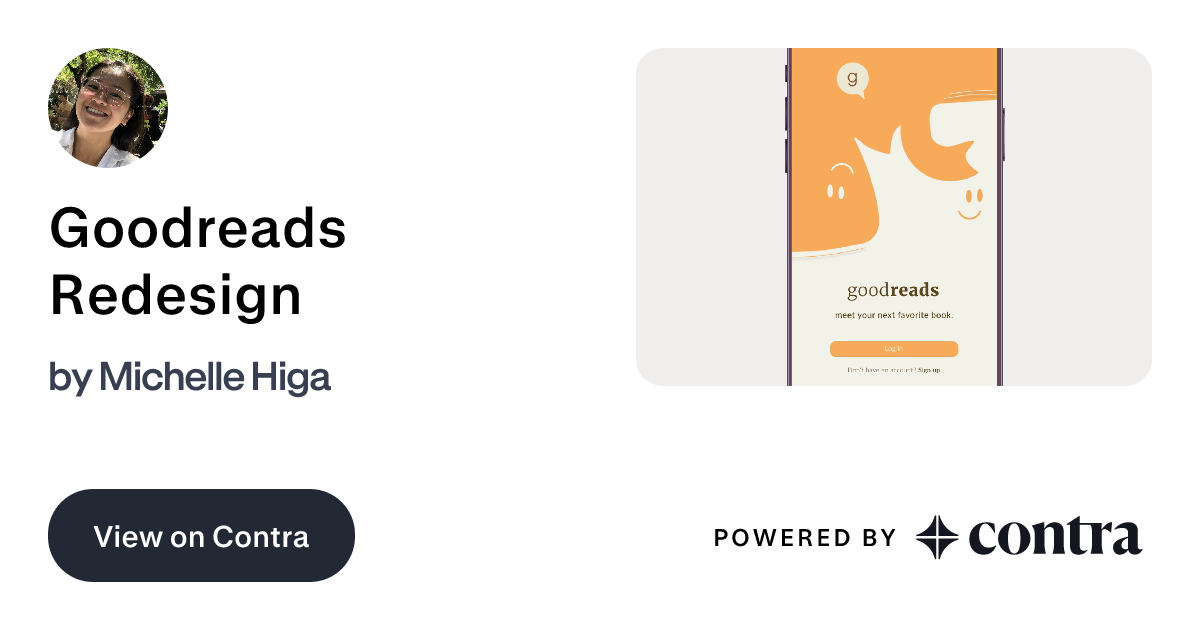 Goodreads Redesign by Michelle Higa
