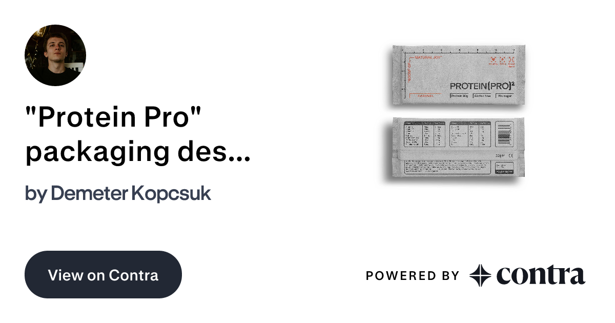 "Protein Pro" packaging design on Behance by Demeter Kopcsuk