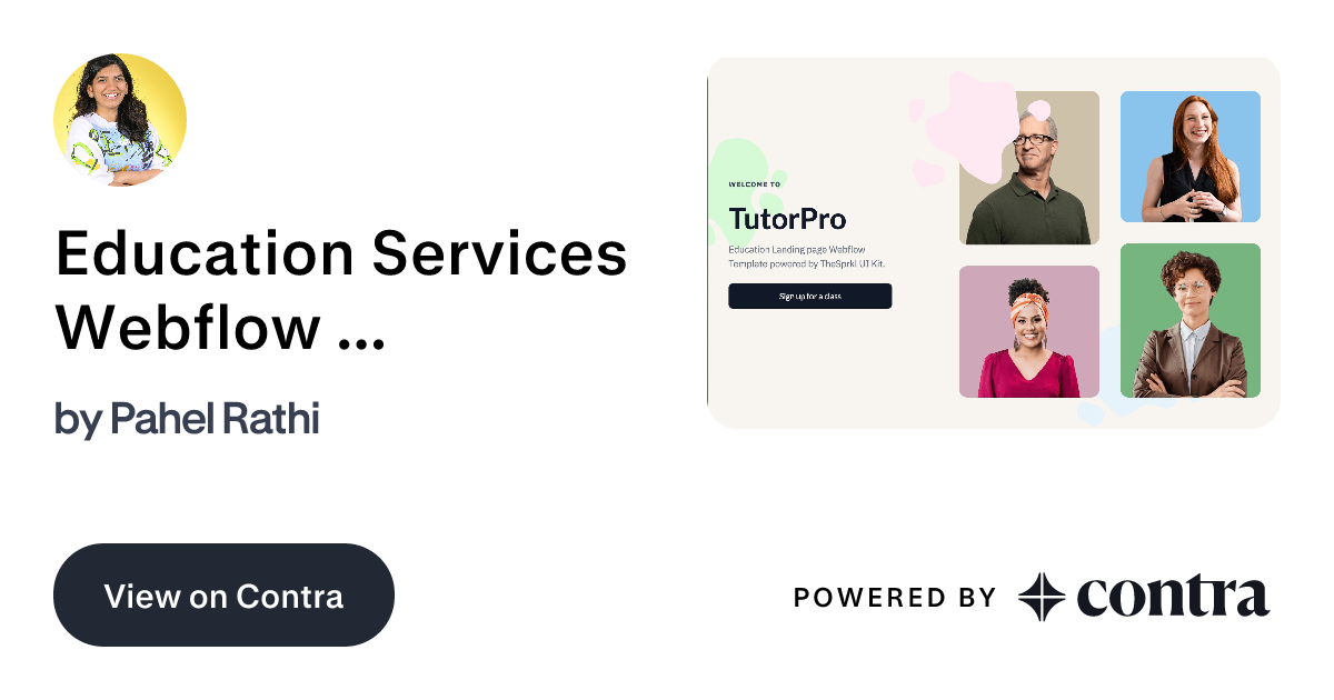 Education Services Webflow Template with Beautiful Motion Design by ...