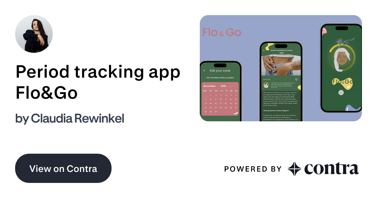 Period tracking app Flo&Go by Claudia Rewinkel