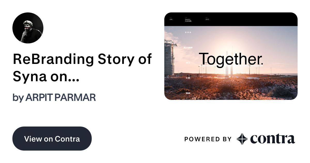 ReBranding Story of Syna on Behance by ARPIT PARMAR