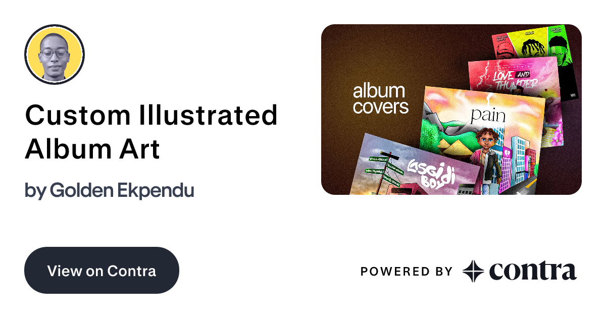 Illustrated album cover art by Golden Ekpendu