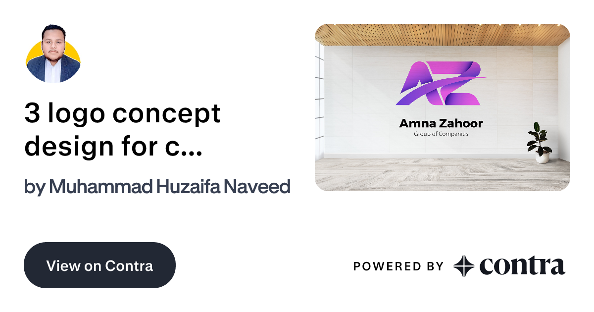 3 logo concept design for client on Behance by Muhammad Huzaifa Naveed