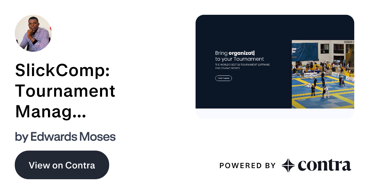 SlickComp: Tournament Management System by Edwards Moses