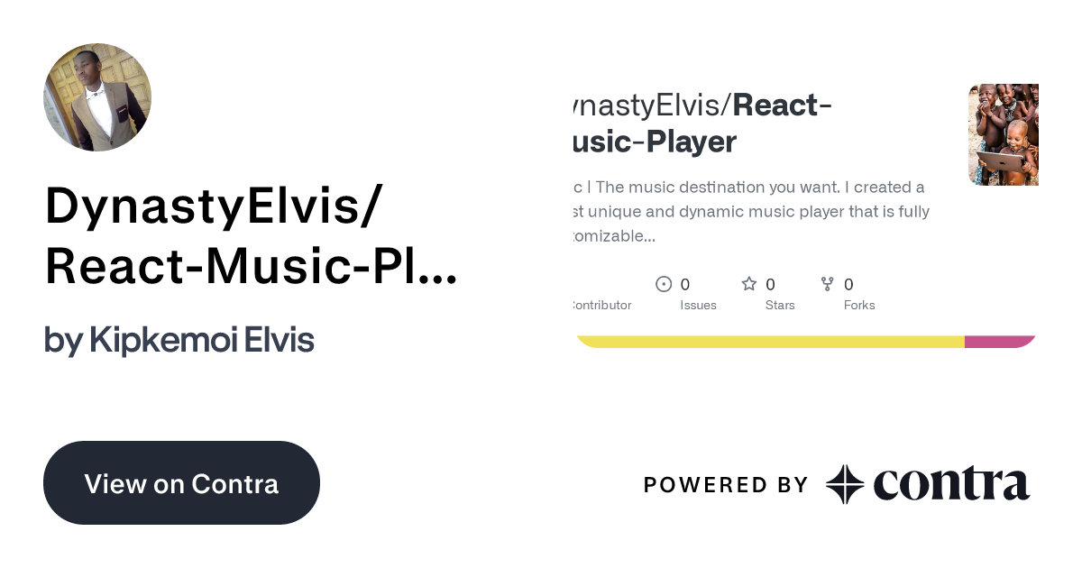 DynastyElvis/React-Music-Player by Kipkemoi Elvis