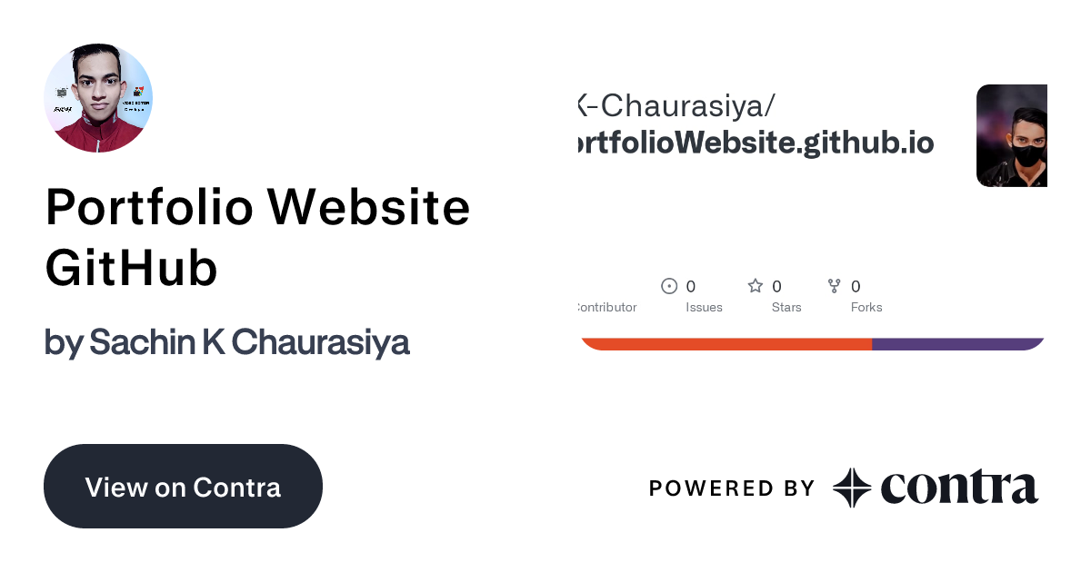 Portfolio Website GitHub by Sachin K Chaurasiya