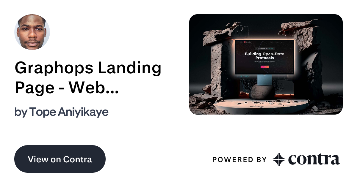 Graphops Landing Page - Webflow Build by Tope Aniyikaye