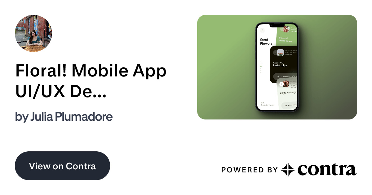 Floral! Mobile App UI/UX Design by Julia Plumadore