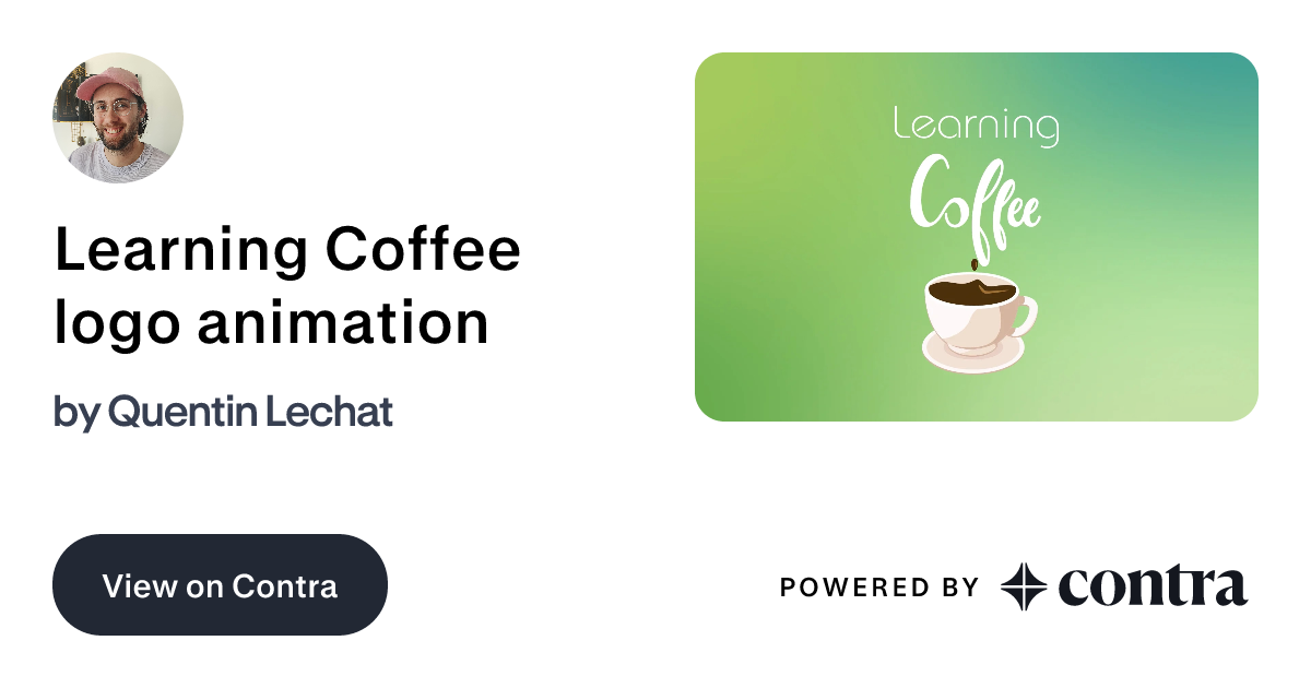 Learning Coffee logo animation by Quentin Lechat
