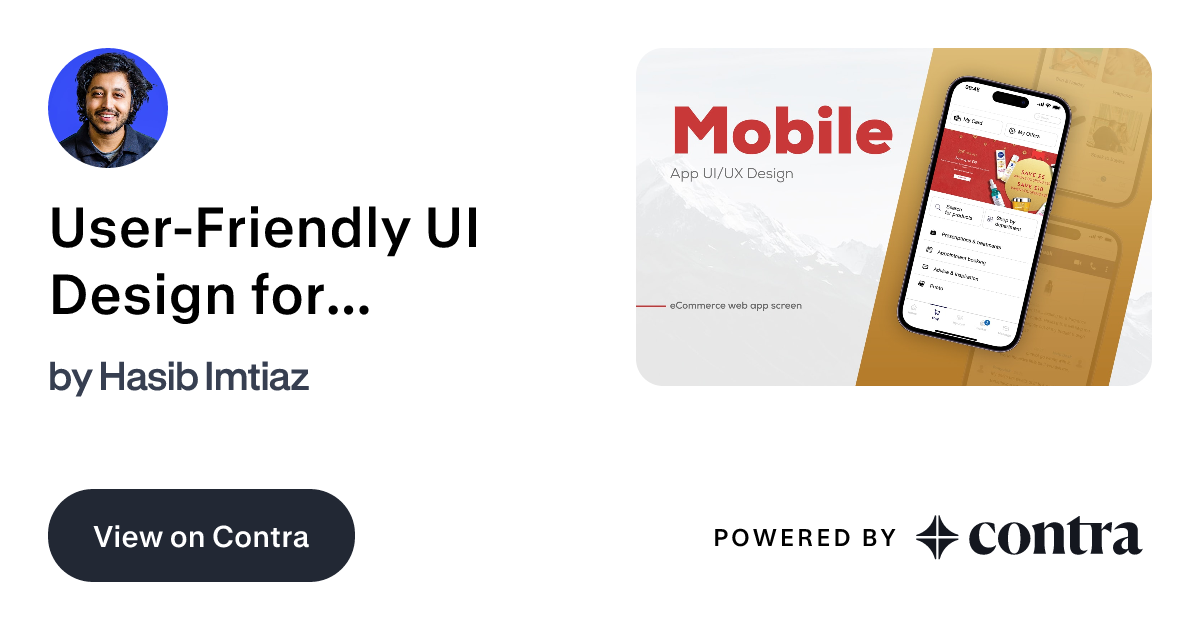 User-Friendly UI Design for Mobile App by Hasib Imtiaz