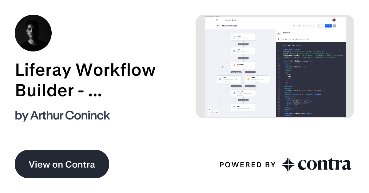 Liferay Workflow Builder Saas Workflow Interface By Arthur Coninck