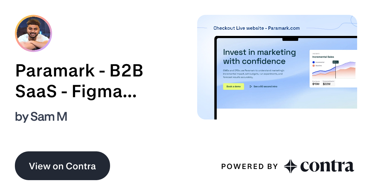 Paramark - B2B SaaS - Figma & Framer Development by Sam M