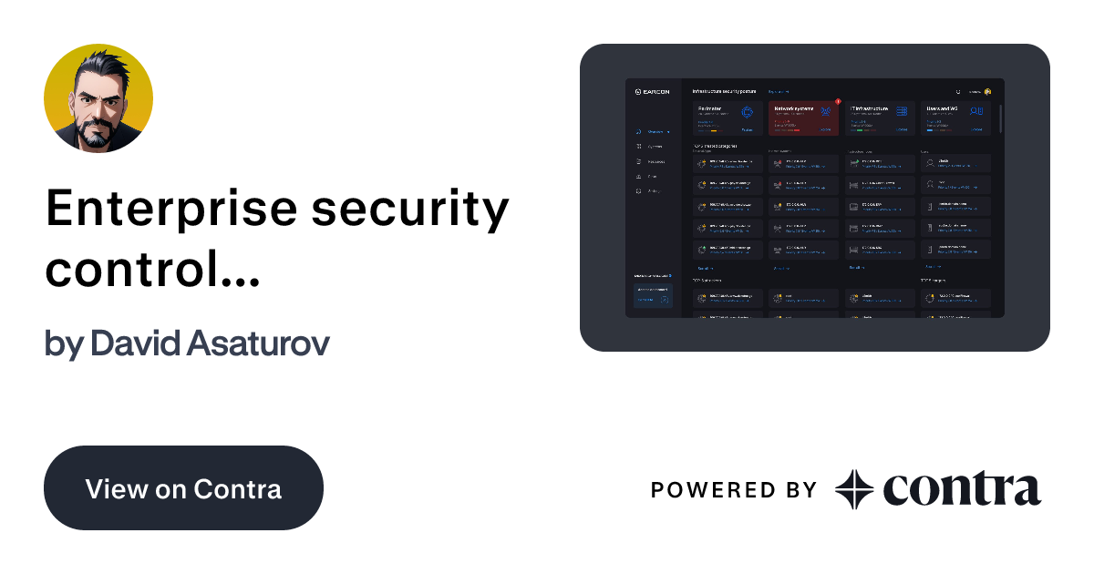 Enterprise security control system UI/UX design by David Asaturov