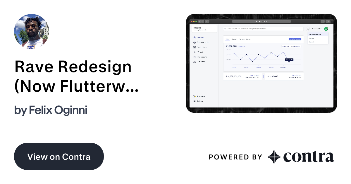 Rave Redesign (Now Flutterwave.com) by Felix Oginni