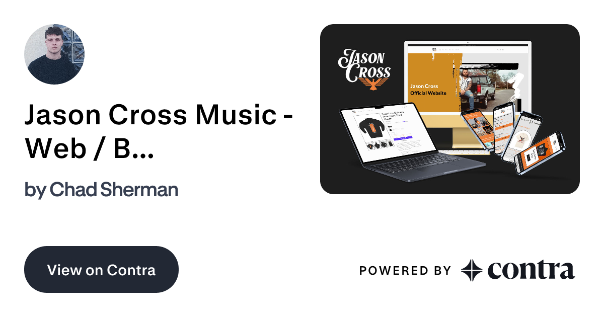 Jason Cross Music - Web / Brand / Product Design by Chad Sherman