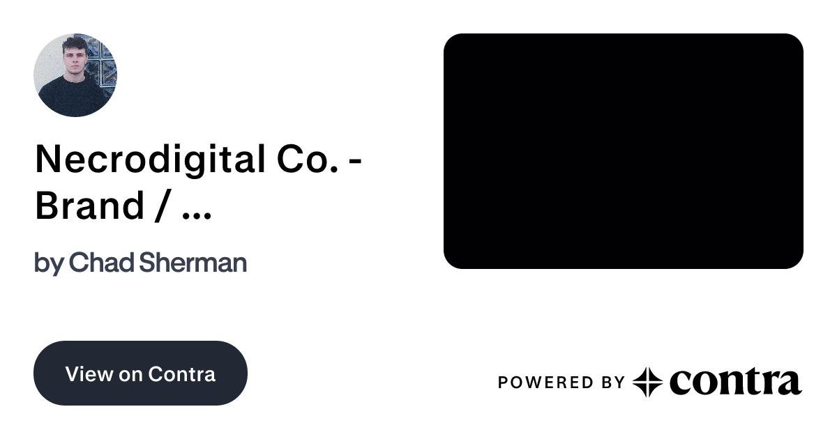Necrodigital Co. - Brand / Product Design by Chad Sherman