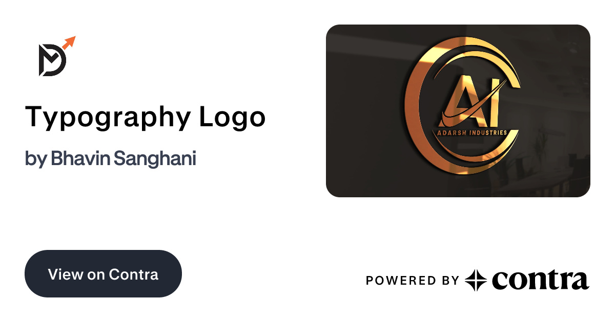 Typography Logo by Bhavin Sanghani
