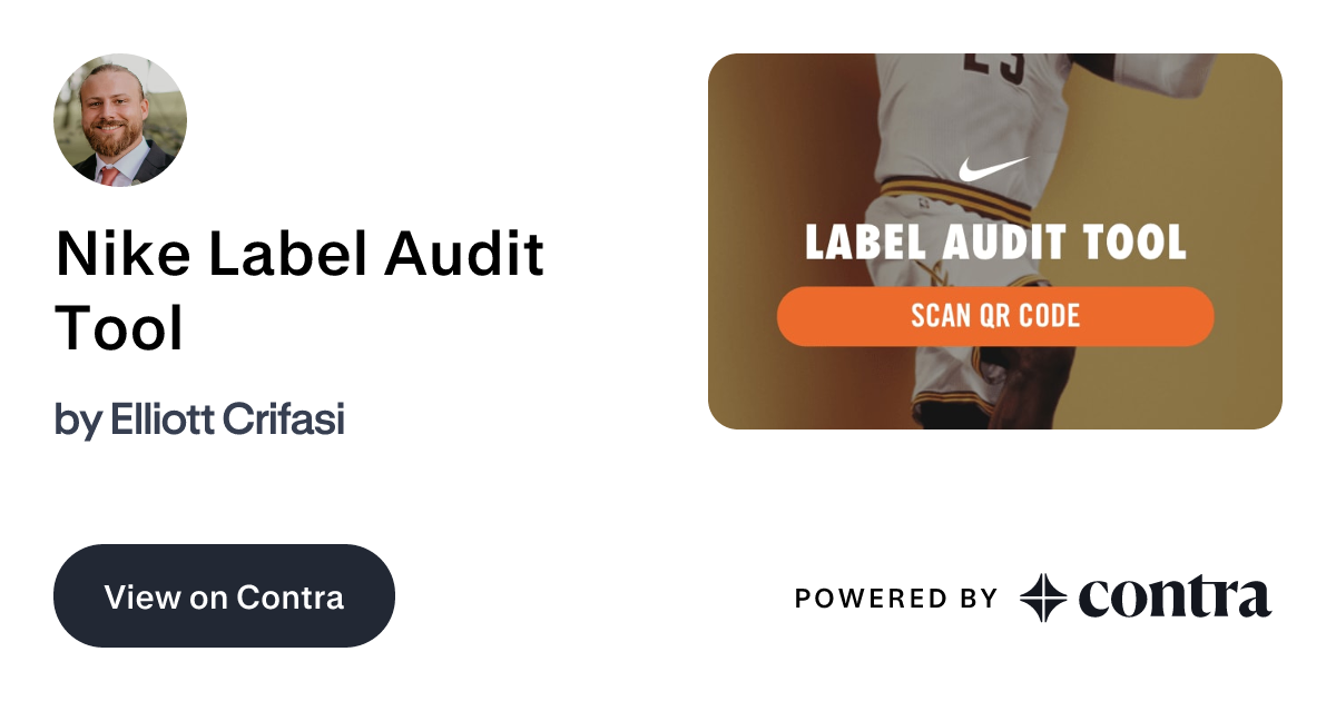 Nike Label Audit Tool by Elliott Crifasi