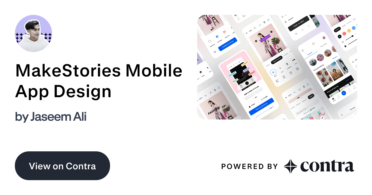 MakeStories Mobile App Design by Jaseem Ali
