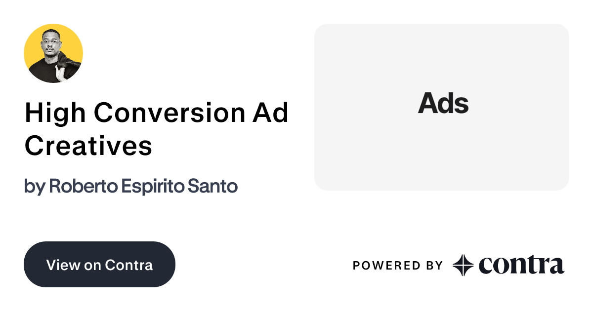 High Conversion Ad Creatives by Roberto Espirito Santo