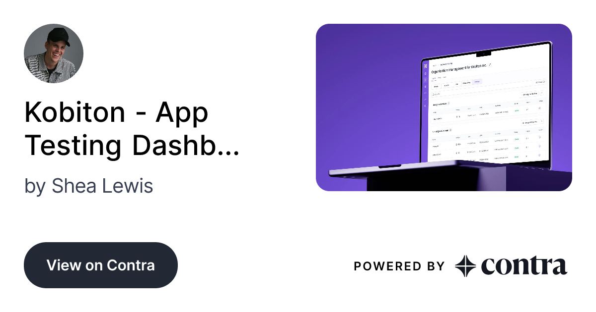 Kobiton App Testing Dashboard By Shea Lewis