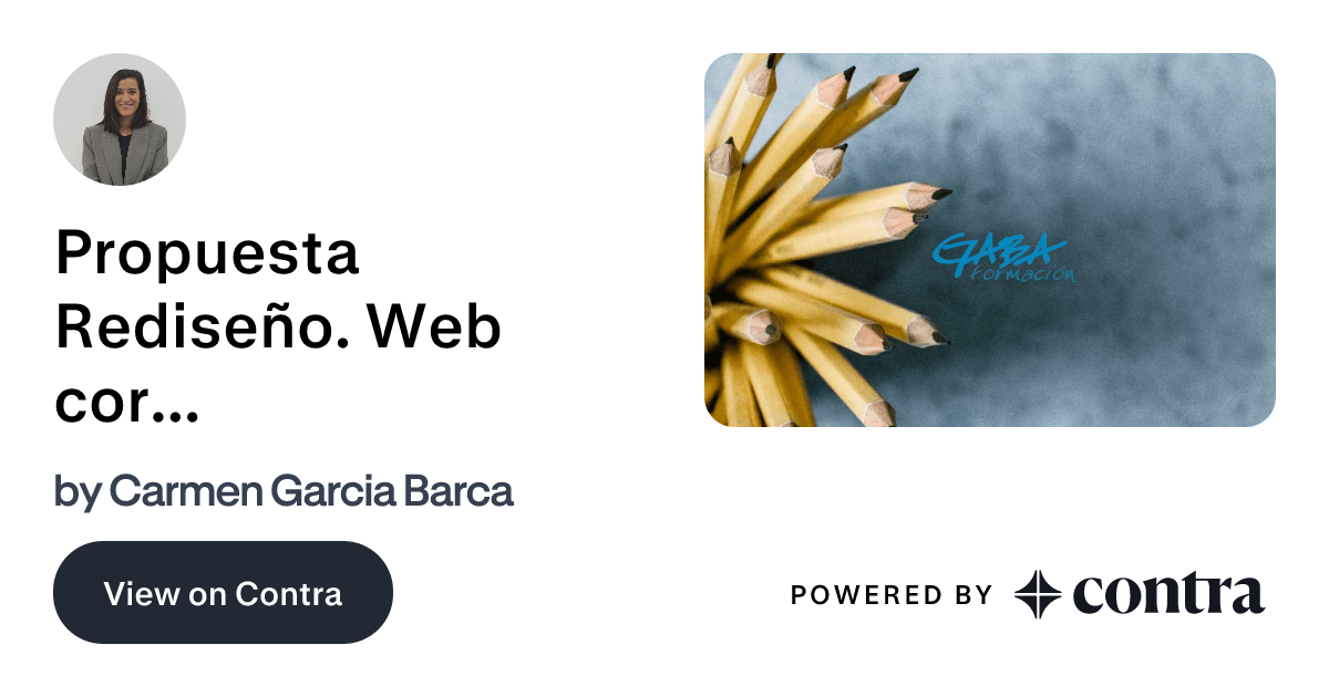 Propuesta Rediseño. Web corporativa | Gaba Formación by Carmen Garcia Barca