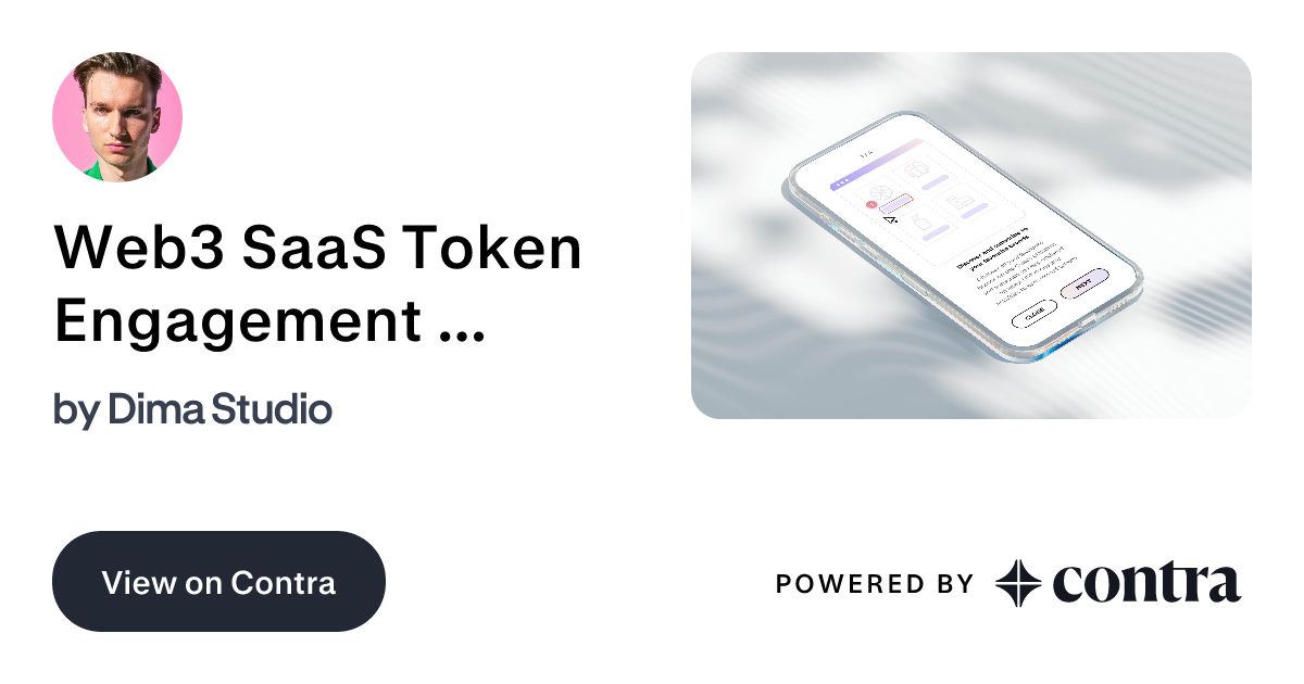 Web3 SaaS Token Engagement Web App by Dima Studio