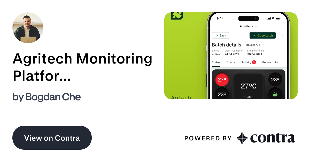 Agritech Monitoring Platform Web UI/UX Design by Bogdan Che