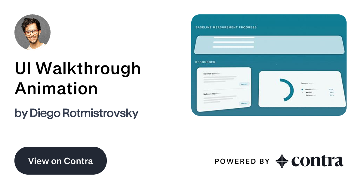 UI Walkthrough Animation by Diego Rotmistrovsky