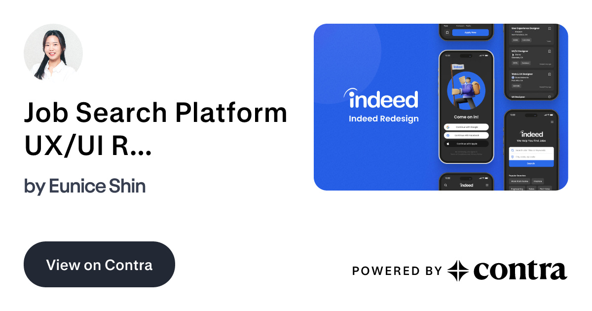 Job Search Platform UX/UI Redesign Proposal by Eunice Shin