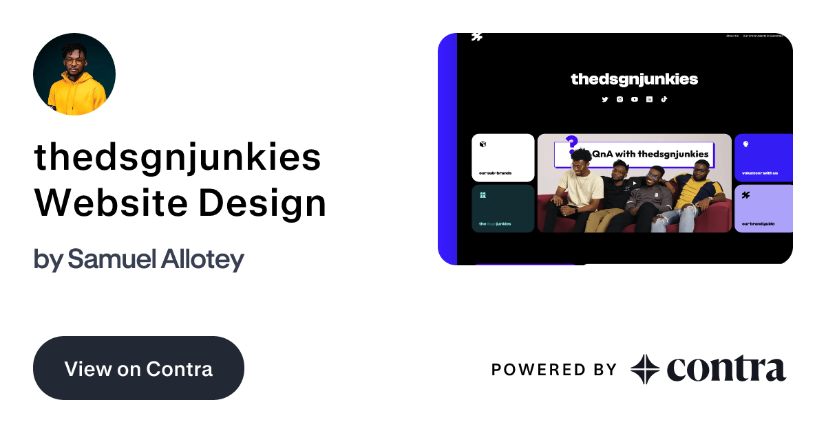 thedsgnjunkies Website Design by Samuel Allotey