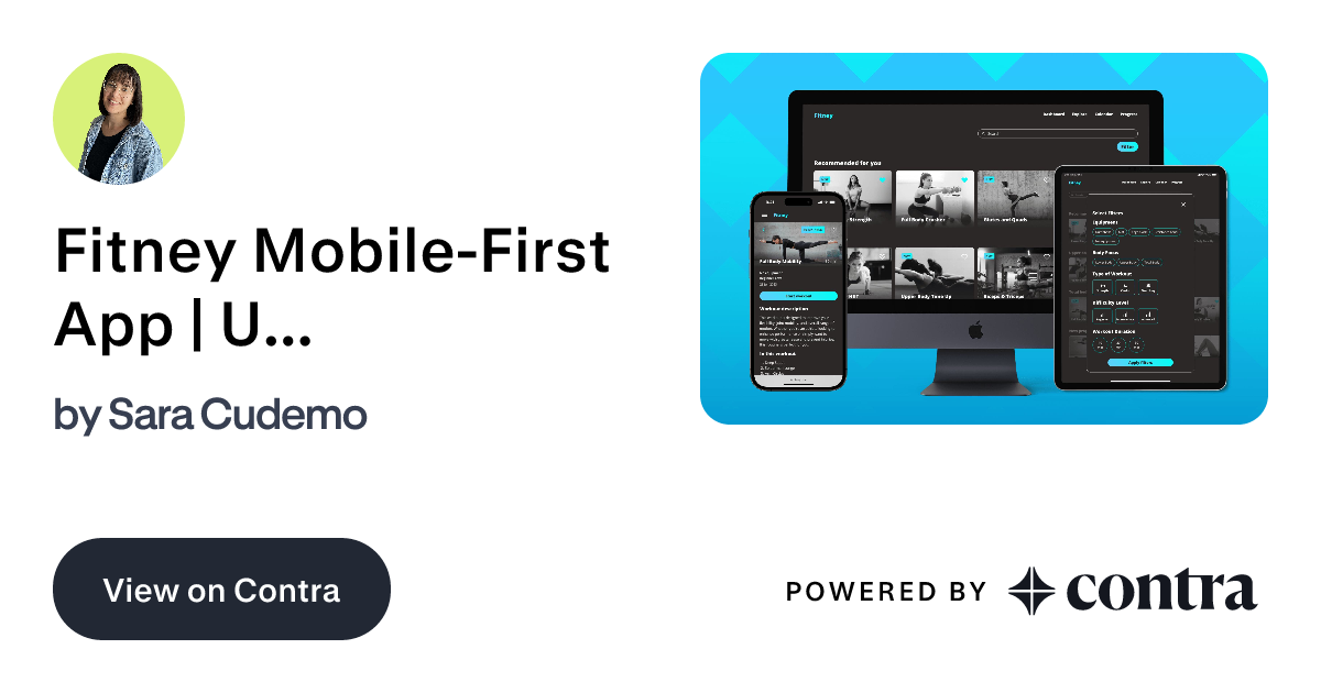 Fitney Mobile-First App | UI Design by Sara Cudemo