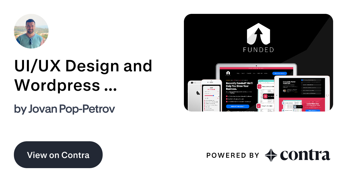 UI/UX Design and Wordpress Development - GotFunded by Jovan Pop-Petrov