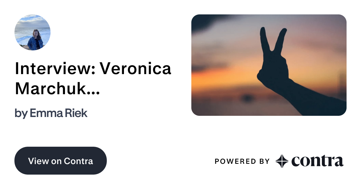 Interview: Veronica Marchuk at UBC’s Wellness Centre by Emma Riek