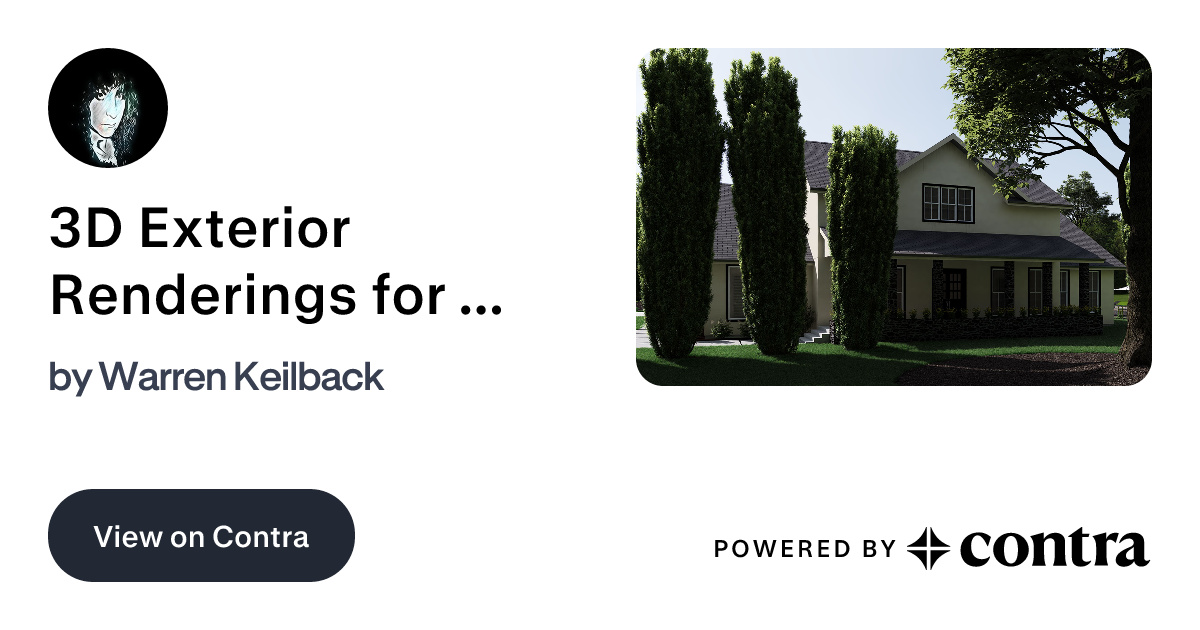 3D Exterior Renderings for Architectural Visualization by Warren Keilback