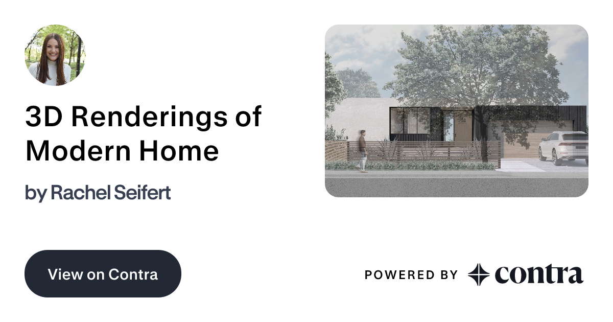 3D Renderings of Modern Home by Rachel Seifert