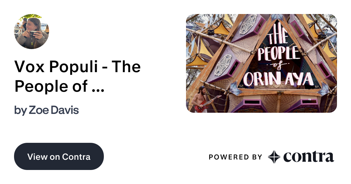Vox Populi - The People of Orin Aya by Zoe Davis