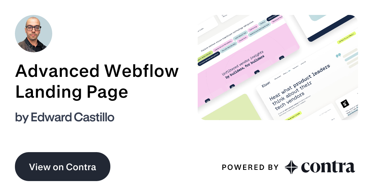 Advanced Webflow Landing Page by Edward Castillo