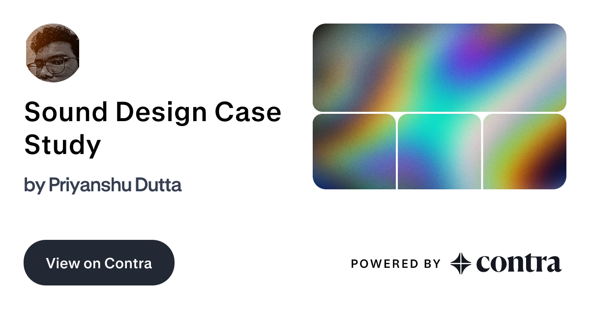 Sound Design Case Study by Priyanshu Dutta