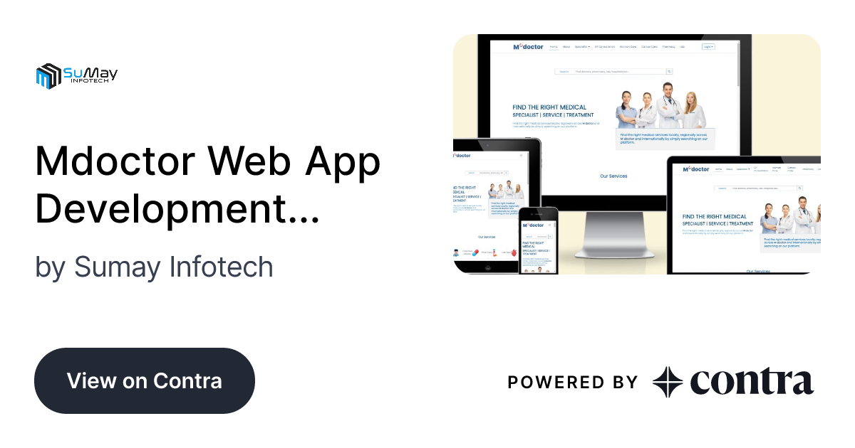 Mdoctor Web App Development using Flutter & Laravel by Sumay Infotech Mdoctor Web App Development using Flutter & Laravel by Sumay Infotech