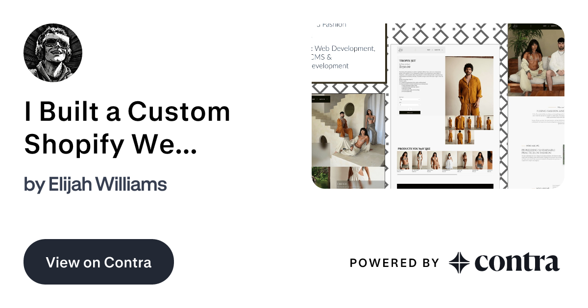 I Built a Custom Shopify Website with Webflow by Elijah Williams
