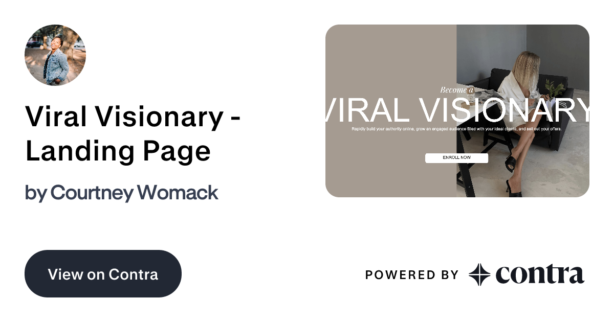 Viral Visionary - Landing Page by Courtney Womack