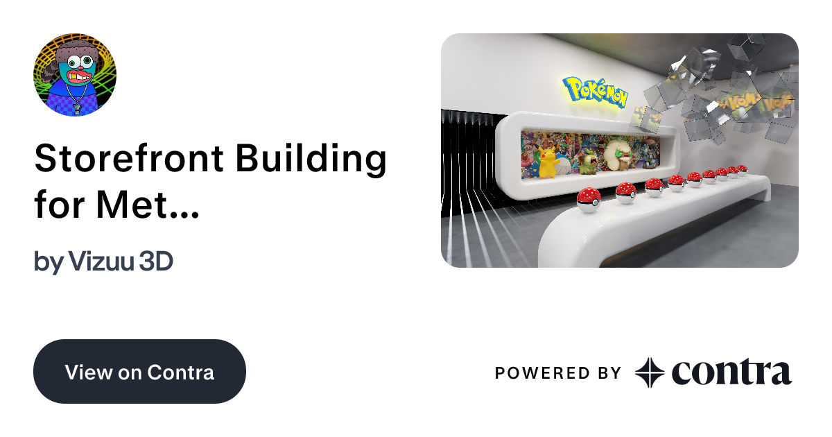 Storefront Building for Metaverse by Vizuu 3D