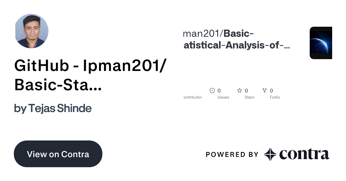 GitHub - Ipman201/Basic-Statistical-Analysis-of-Job-Data-Freela… by Tejas Shinde