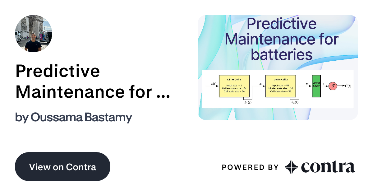 Predictive Maintenance for battery cells using LSTMs by Oussama Bastamy