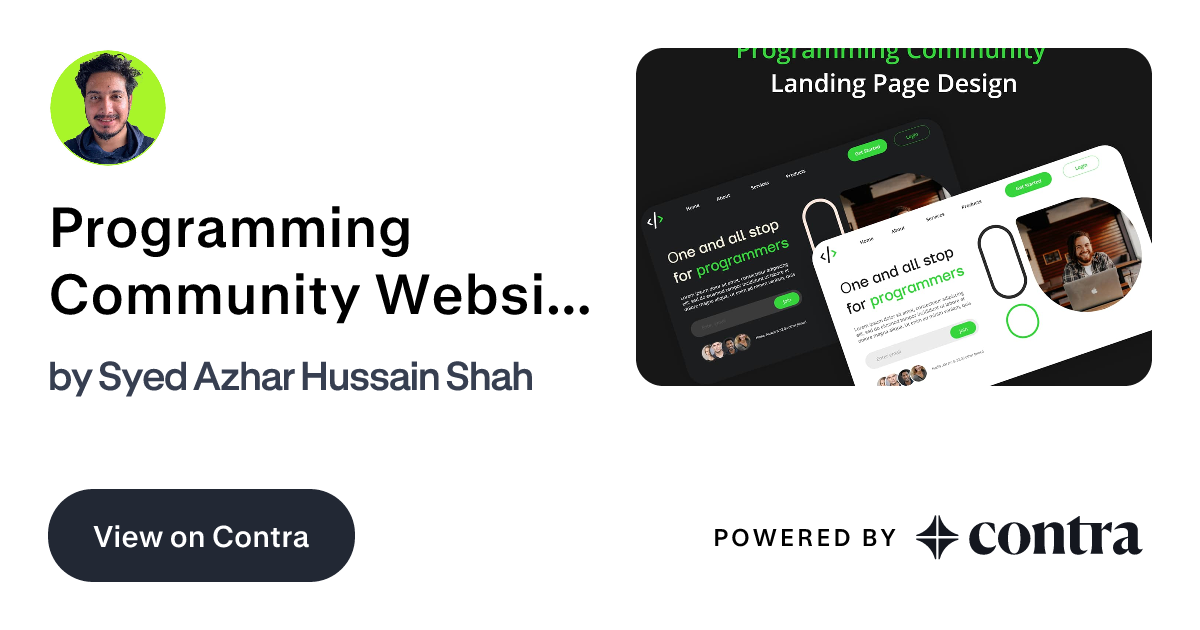 Programming Community Website Design by Syed Azhar Hussain Shah