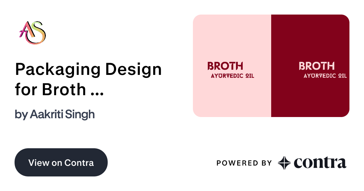 Packaging Design for Broth Hair Oil by Aakriti Singh