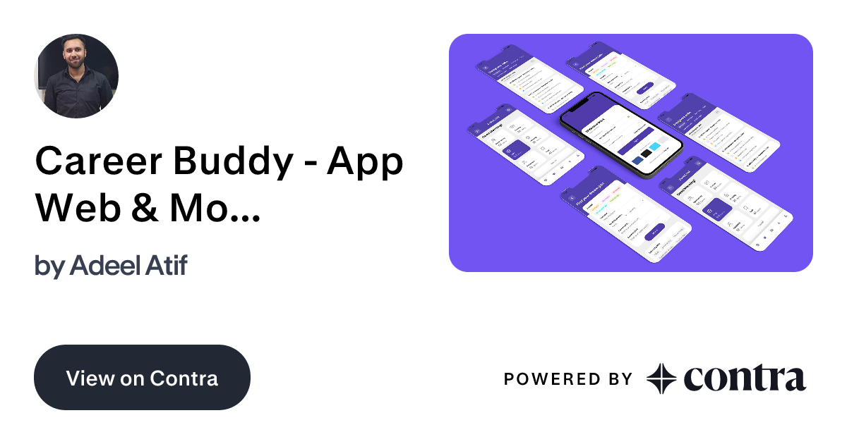Career Buddy - App Web & Mobile UI/UX Design by Adeel Atif